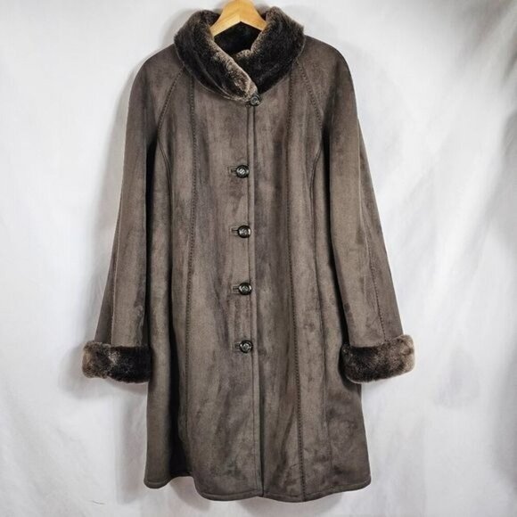 Gallery | Jackets & Coats | Gallery Womens Brown Penny Lane Coat Sz L ...